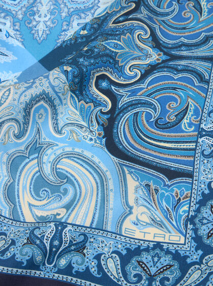 PATTERNED SILK TWILL POCKET SQUARE